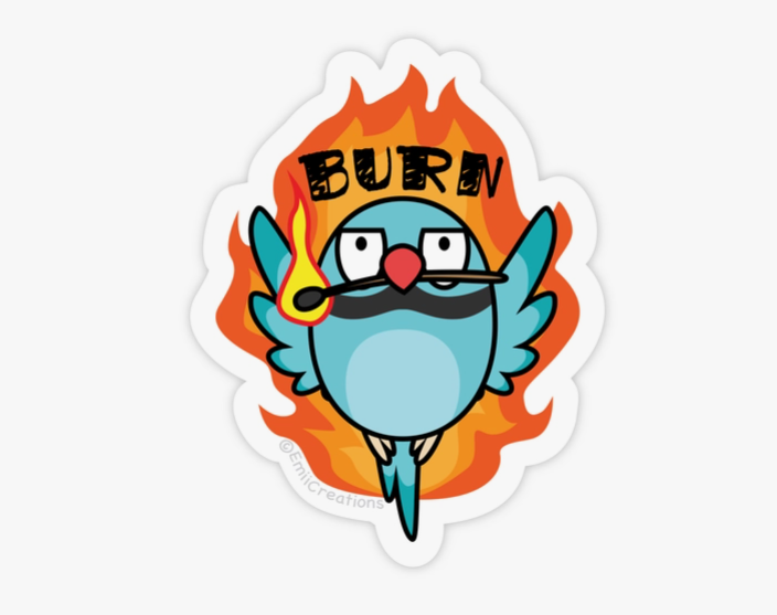 Emii Creation - Burn Bird Vinyl Sticker | NewtownHQ