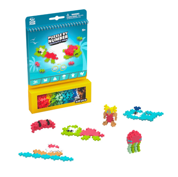 Plus-Plus - Puzzle By Number Activity Pad - Ocean | NewtownHQ