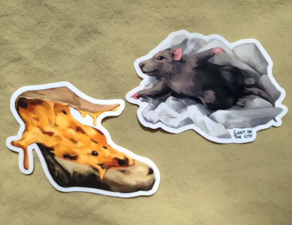 how to draw pizza rat